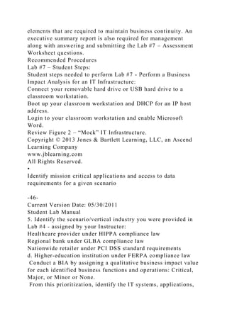 Complete the Lab #7 Exercises from your Student Lab Manual.Bec.docx