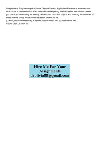 Complete the Programming of a Simple ObjectOriented Applica.pdf