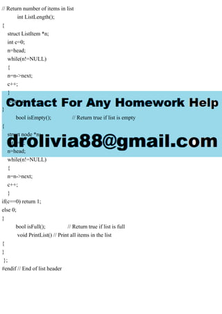 Complete the provided partial C++ Linked List program. Main.cpp is g.pdf