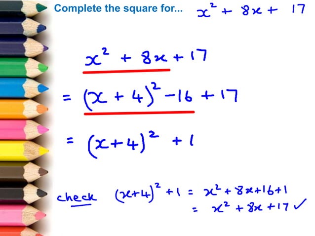 Complete the square examples | PPTX