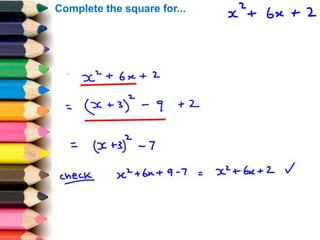 Complete the square examples | PPTX | Physics | Science