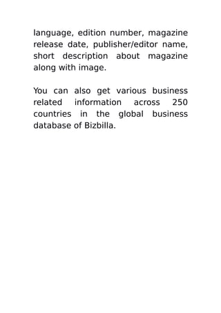 Complete Trade Magazines Directory | PDF