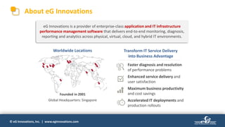 The Complete User Experience Monitoring Solution - eG Enterprise v7 | PDF