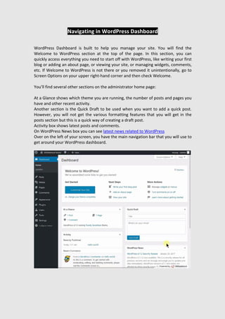 Complete word press tutorial | PDF