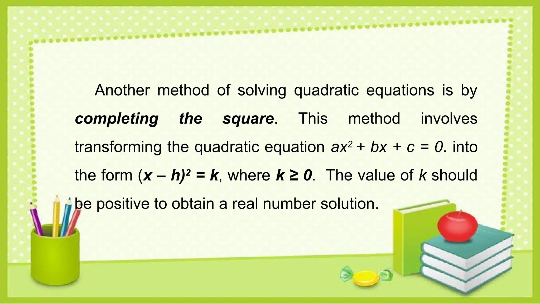 completing-the-square quadratic equation.pptx | Physics | Science