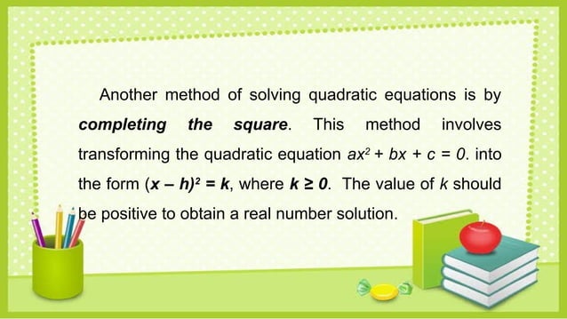 completing-the-square quadratic equation.pptx | Physics | Science