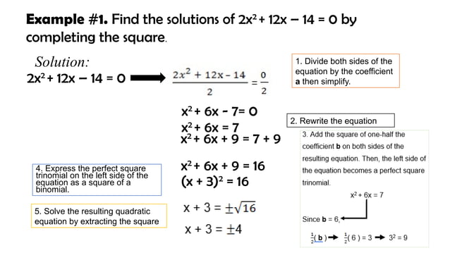 completing-the-square quadratic equation.pptx | Physics | Science