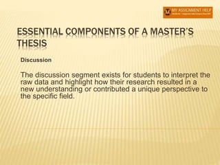 Completing a masters degree with thesis ppt | PPTX