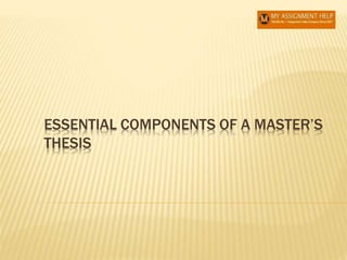 Completing a masters degree with thesis ppt | PPTX