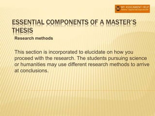Completing a masters degree with thesis ppt | PPTX