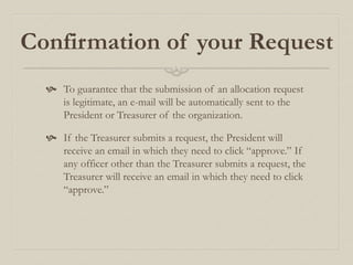 Completing an Allocation Request Form from UMBC SGA Finance Board | PPT