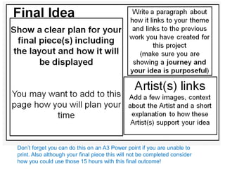 Completing final ideas | PPTX