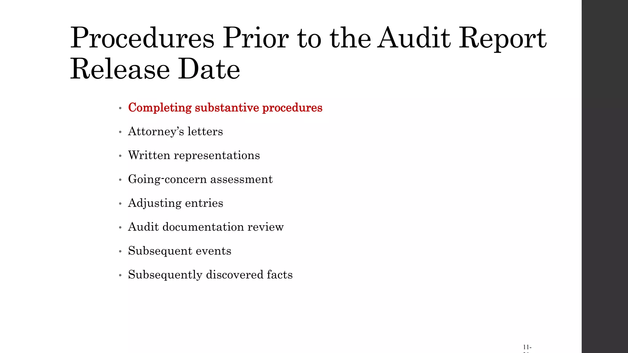 Completing the Audit - Module 1 part 2.ppt
