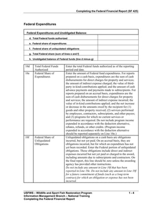 Completing The FFR SF-425 Version 1 1 Final9309pm | PDF