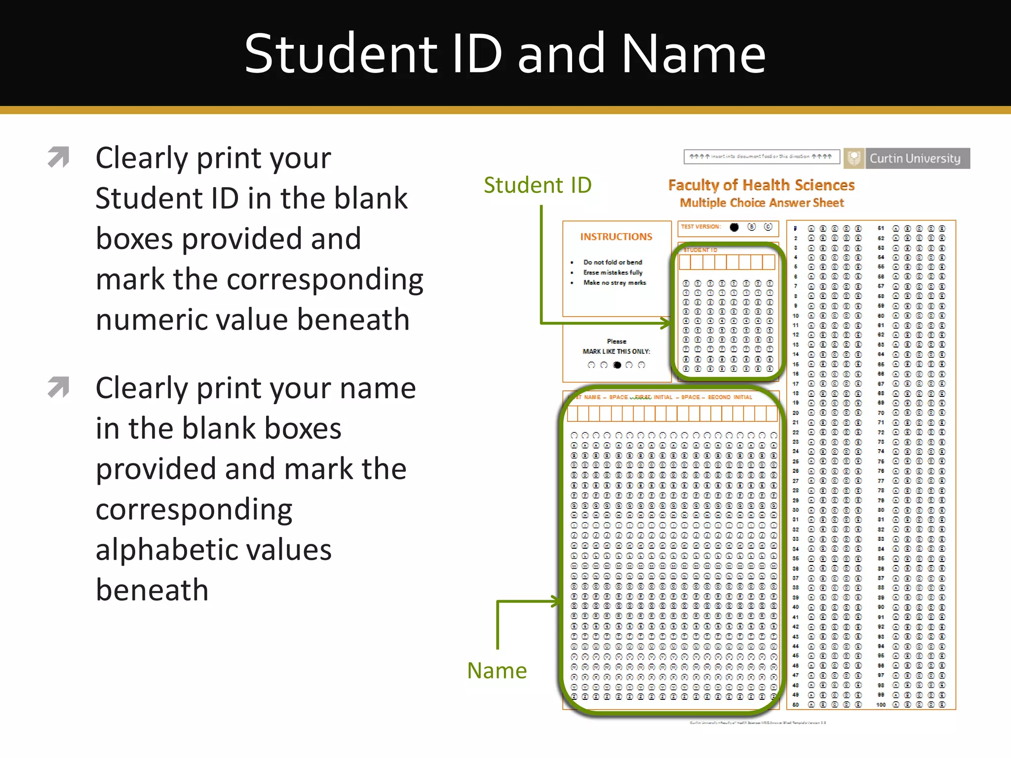 Completing the MCQ answer sheet | PDF