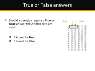 Completing the MCQ answer sheet | PDF