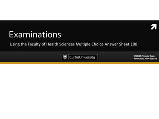 Multiple Choice Answer Sheet 1 100