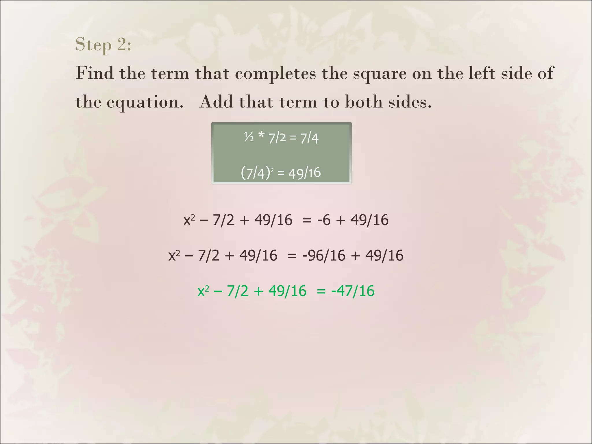 Completing the Square | PPT