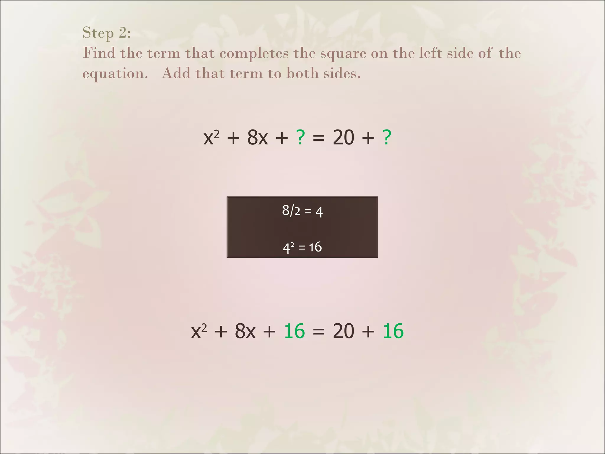 Completing the Square | PPT