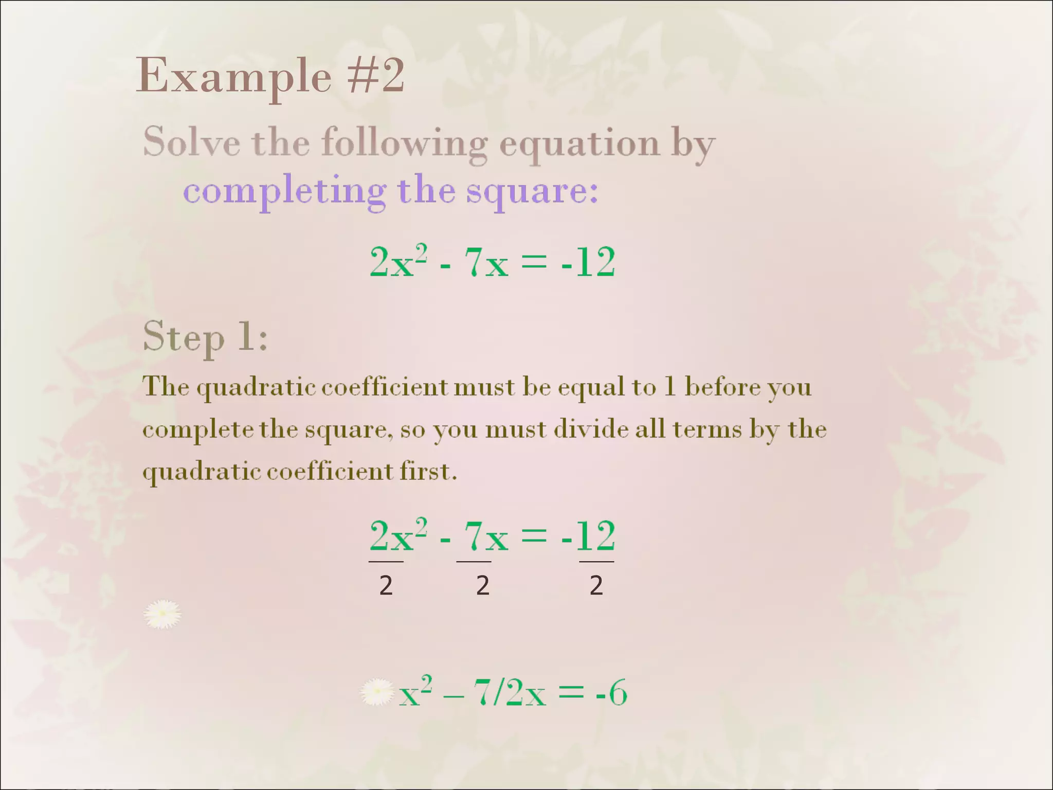 Completing the Square | PPT
