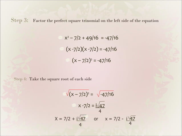 Completing the Square | PPT | Science