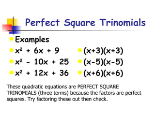 Completing the square (added and revised) | PPT