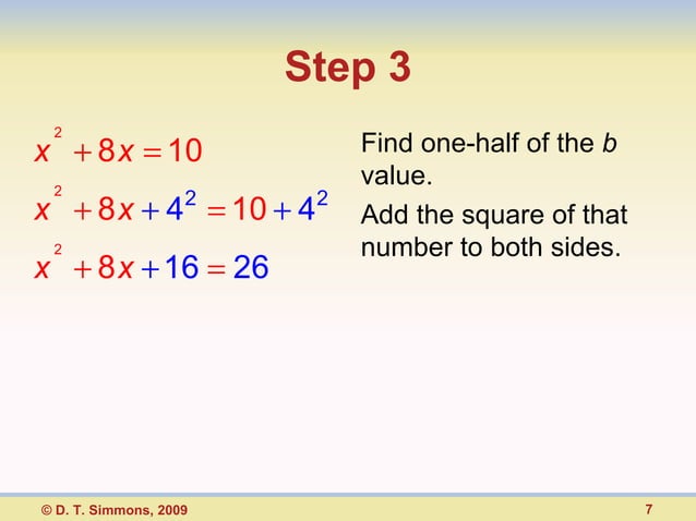 Completing the square | PPT