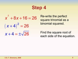 Completing the square | PPT