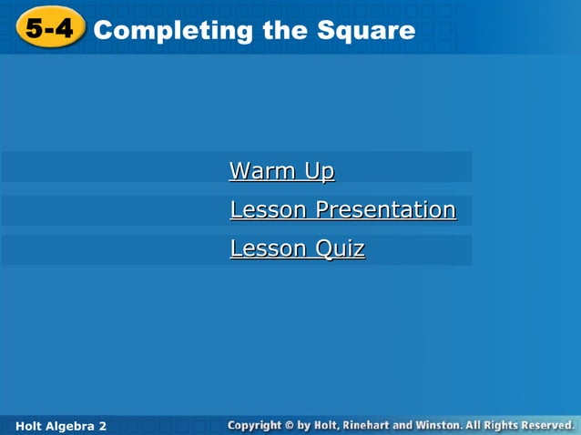 Completing the square | PPT | Homework and Study | Education