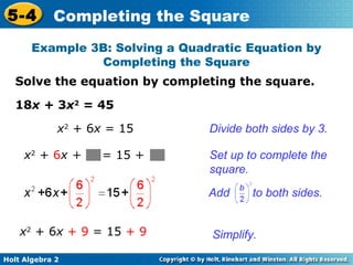 Completing the square | PPT