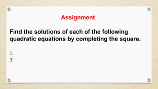Completing the square.pptxnfkdkfkfkkdkdld | PPTX