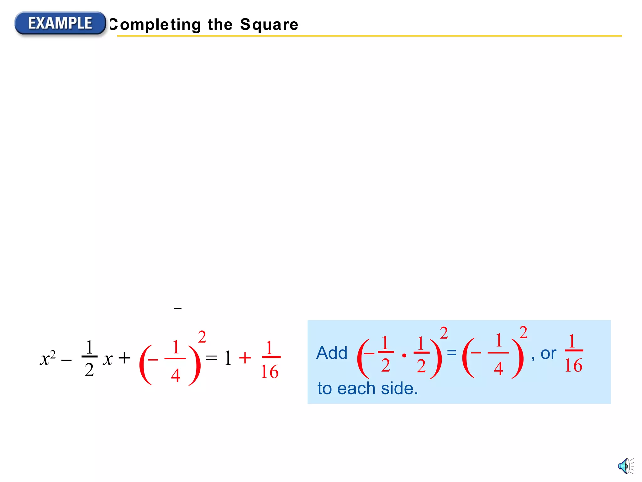 Completing the square (1) | PPT