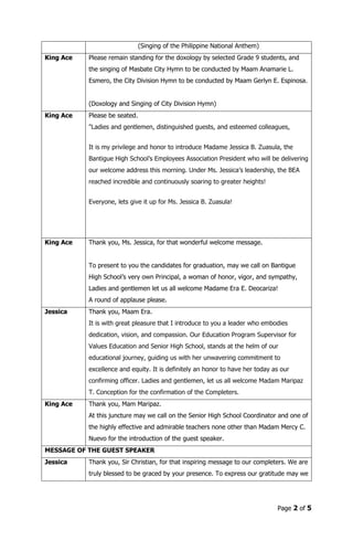 Completion and Recognition Script.ajsnasnpdf | PDF