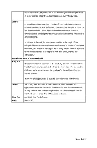 Completion and Recognition Script.ajsnasnpdf | PDF