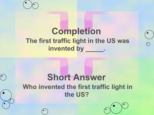 Completion And Short Answer Items | PPT