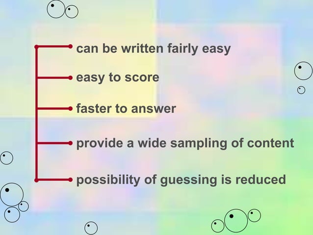 Completion And Short Answer Items | PPT
