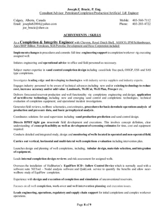 Completion & integrity engineer achievements | PDF