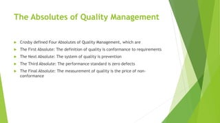 Quality Management | PPTX