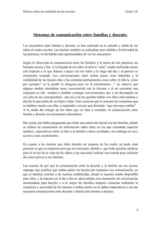 Completo practica sobre las realidades de las escuelas | DOC