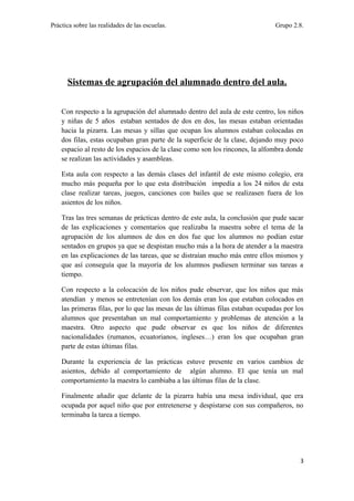 Completo practica sobre las realidades de las escuelas | DOC