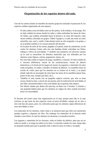 Completo practica sobre las realidades de las escuelas | DOC