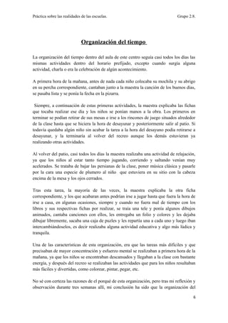 Completo practica sobre las realidades de las escuelas | DOC