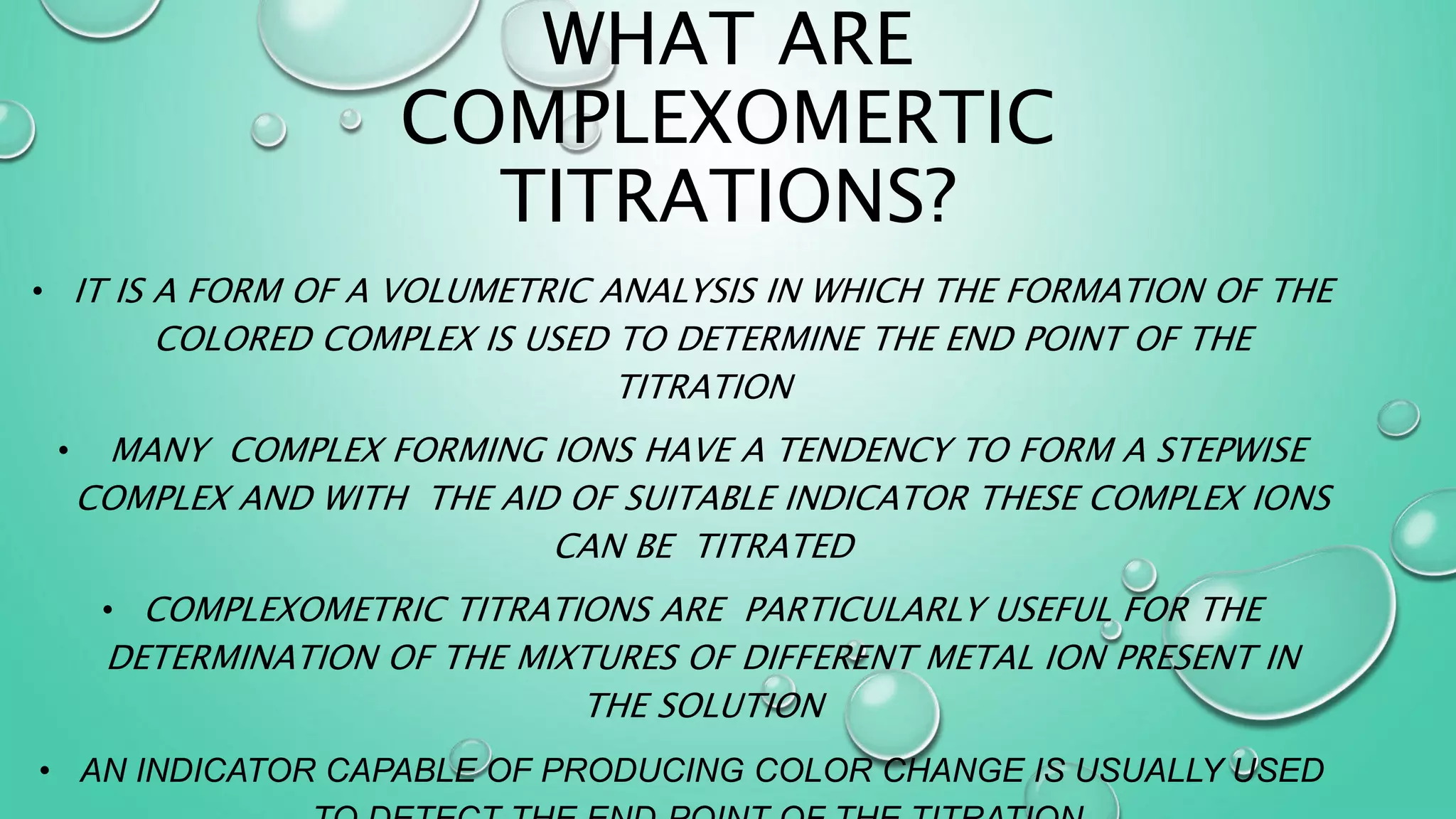 Complexometric Titration - Lidia Maria | PPTX