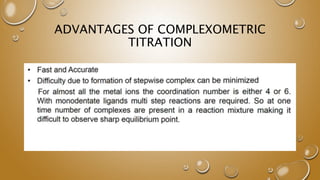 Complexometric Titration - Lidia Maria | PPTX