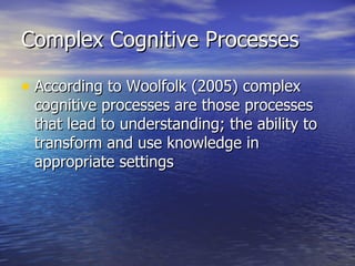 Complex Cognitive Problems | PPT