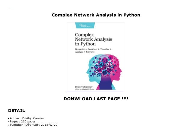 Complex Network Analysis in Python