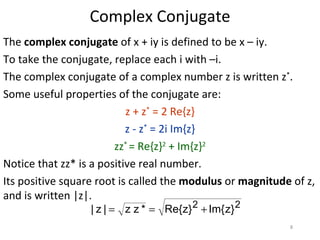 complex numbers 1 | PPT | Physics | Science