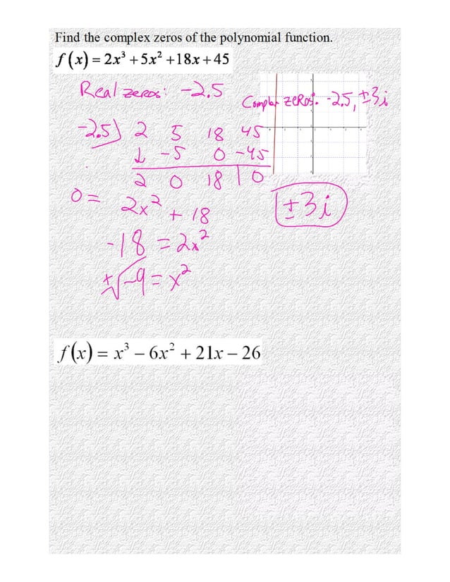 Complex Zeros Pdf
