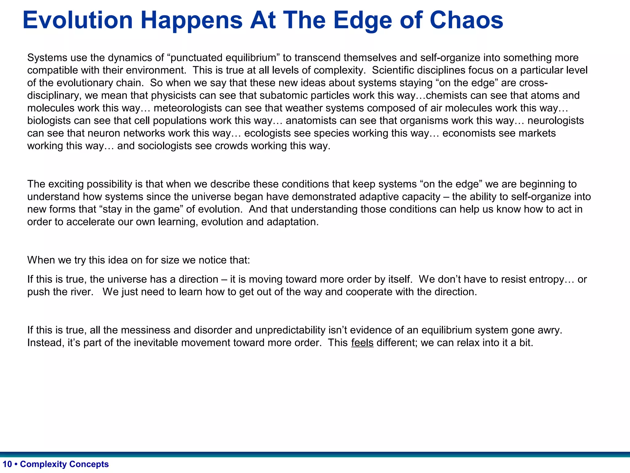 Complexadaptivesystemstheory 12613245196525-phpapp02 | PPT