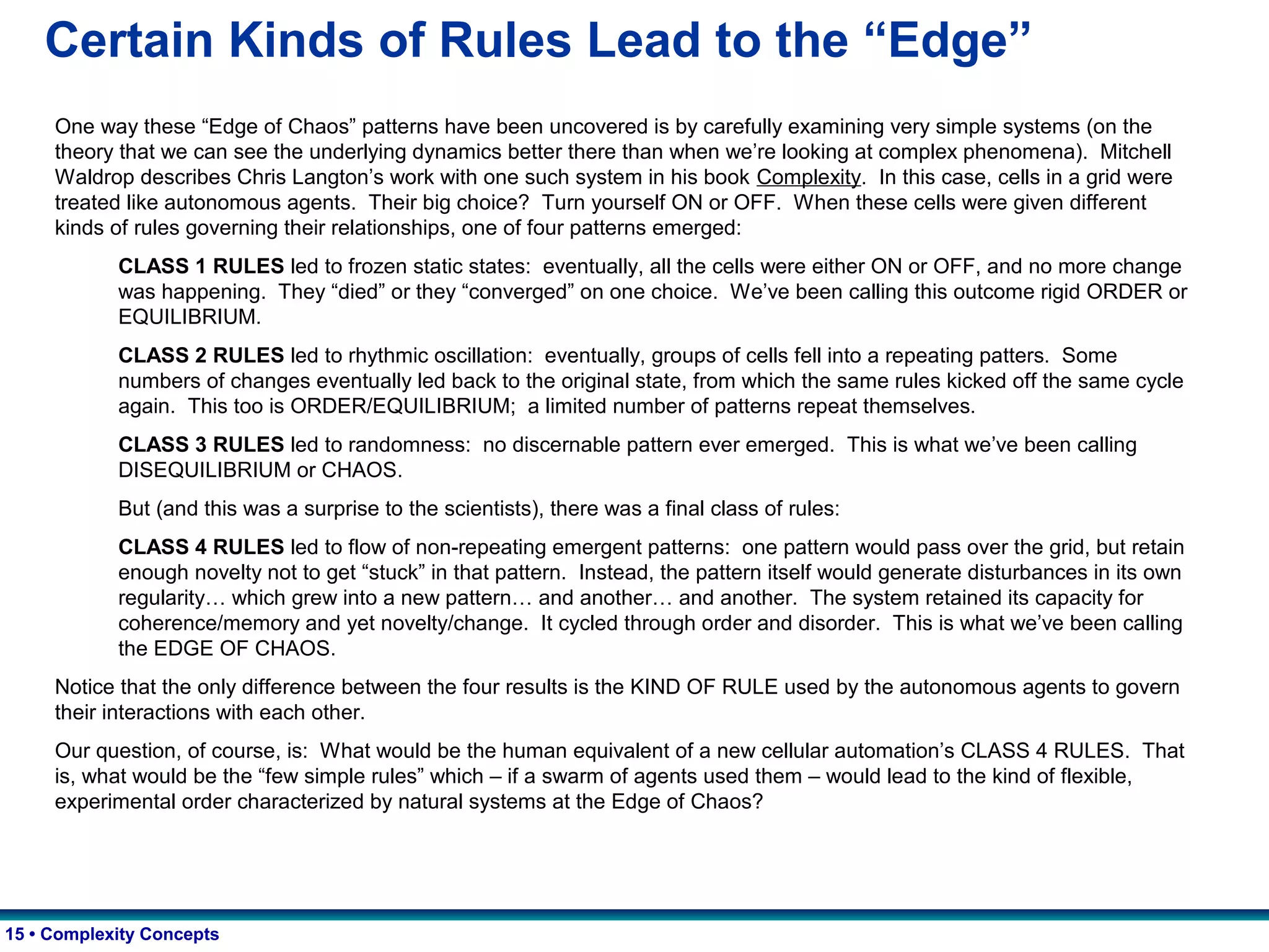 Complexadaptivesystemstheory 12613245196525-phpapp02 | PPT